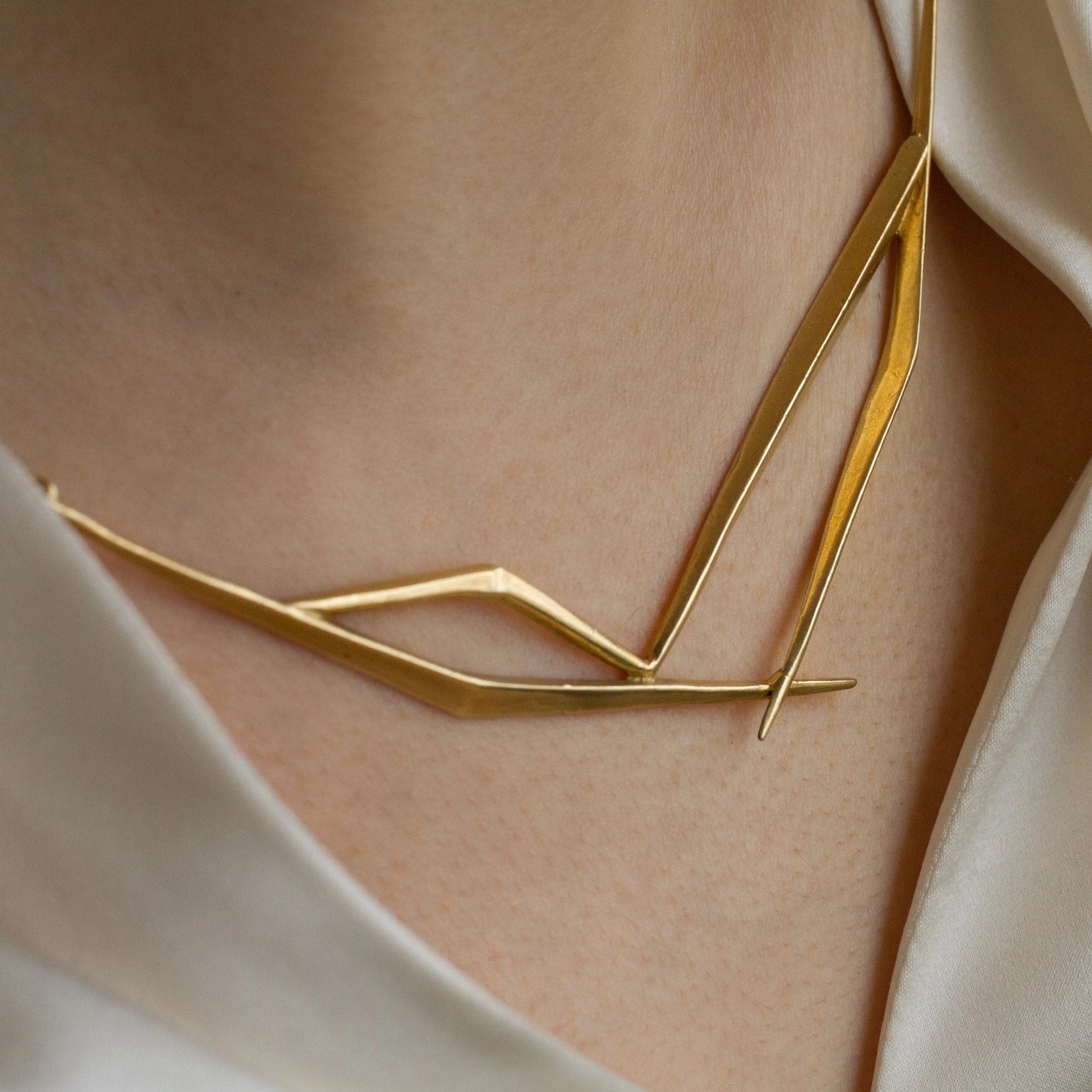 Multi Ray Collar in Brass | K/LLER Collection Jewelry – K/LLER COLLECTION