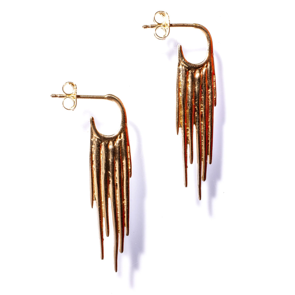 PETITE FLARE CORROSION HOOPS BRASS – K/LLER COLLECTION